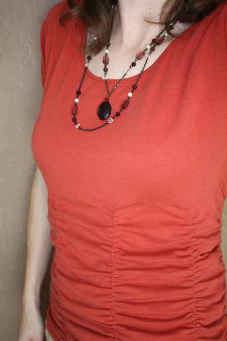 Ruched T-shirt Refashion • Mabey She Made It