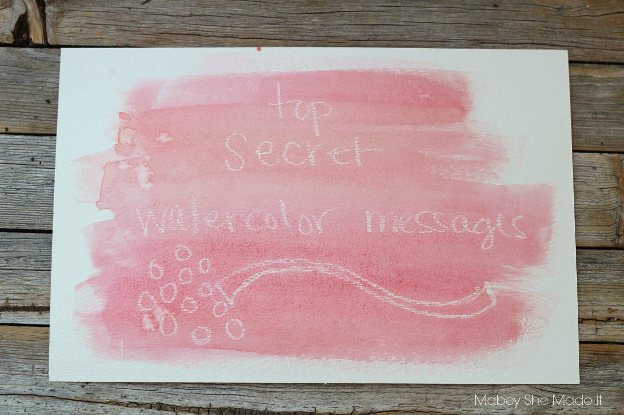 Top Secret Watercolor Messages • Mabey She Made It